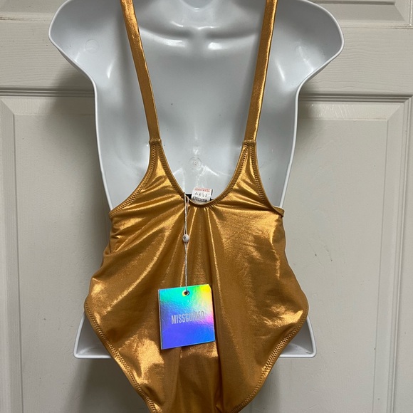 Missguided | Swim | Missguided Bronze Ultimate Plunge One Piece ...